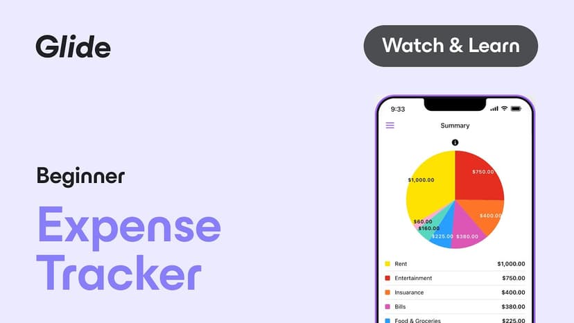 Create an Expense Tracker with Excel and Glide