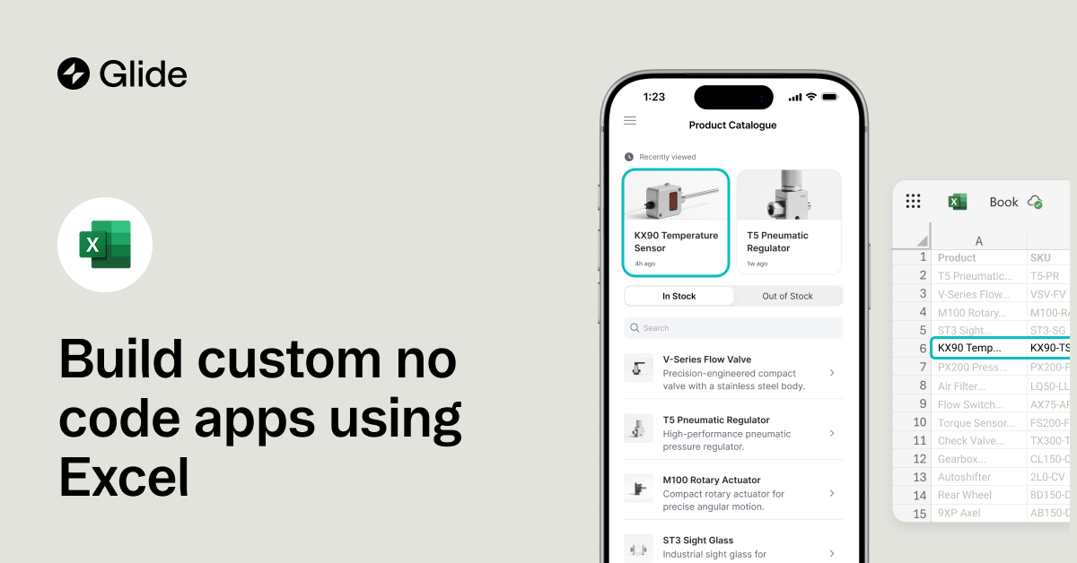 Glide Excel Integration | Build Custom No Code Apps with Excel