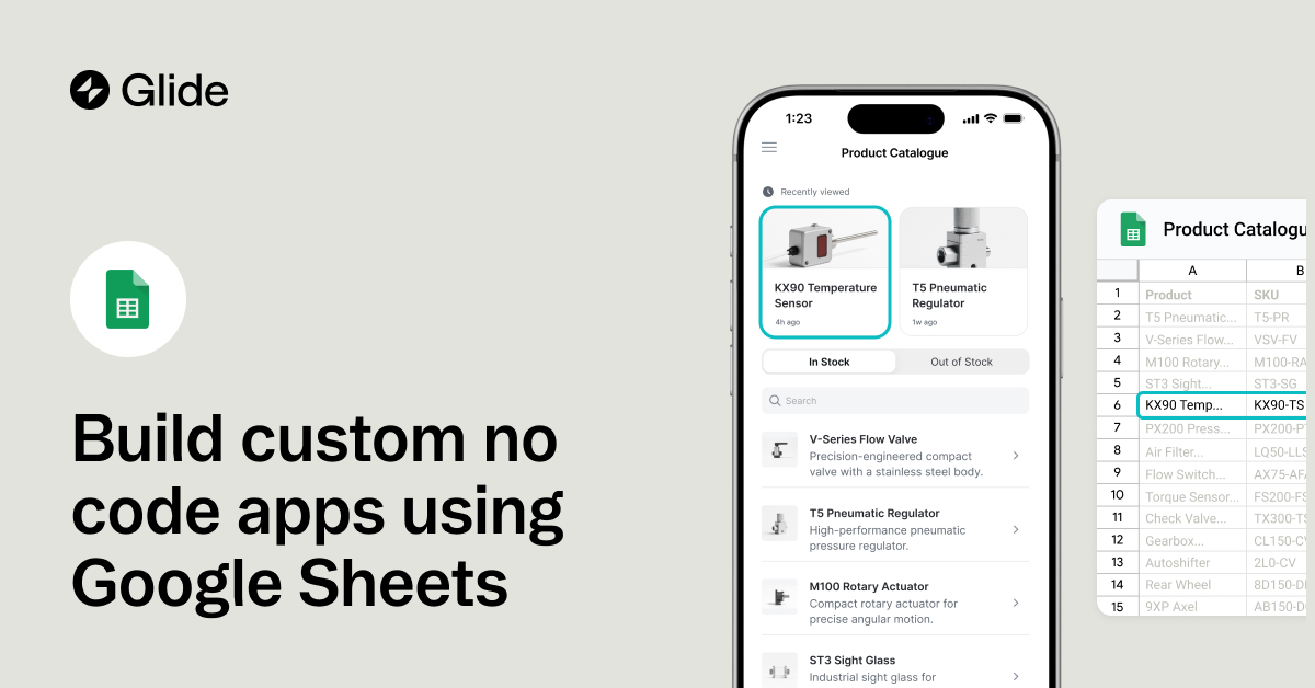 Glide Google Sheets Integration | Build Custom No Code Apps with Google Sheets