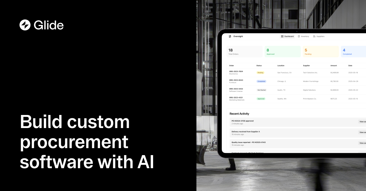 Build Custom Vendor Management Software With AI | Glide