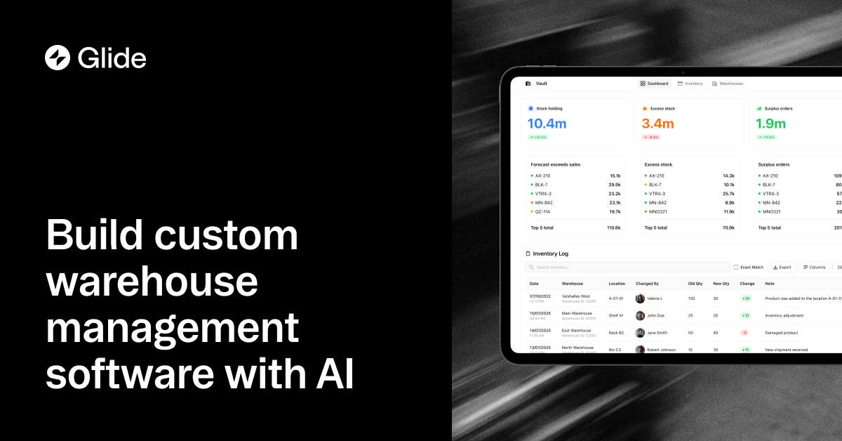 Build Custom Warehouse Management Software With AI | Glide